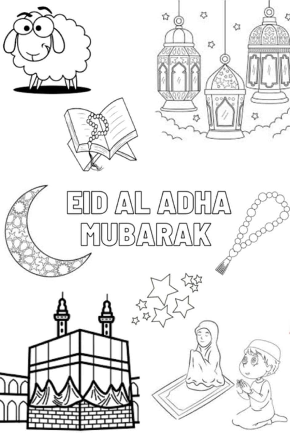 Eid Al Adha Colouring Sheet for Kids - Etsy Australia