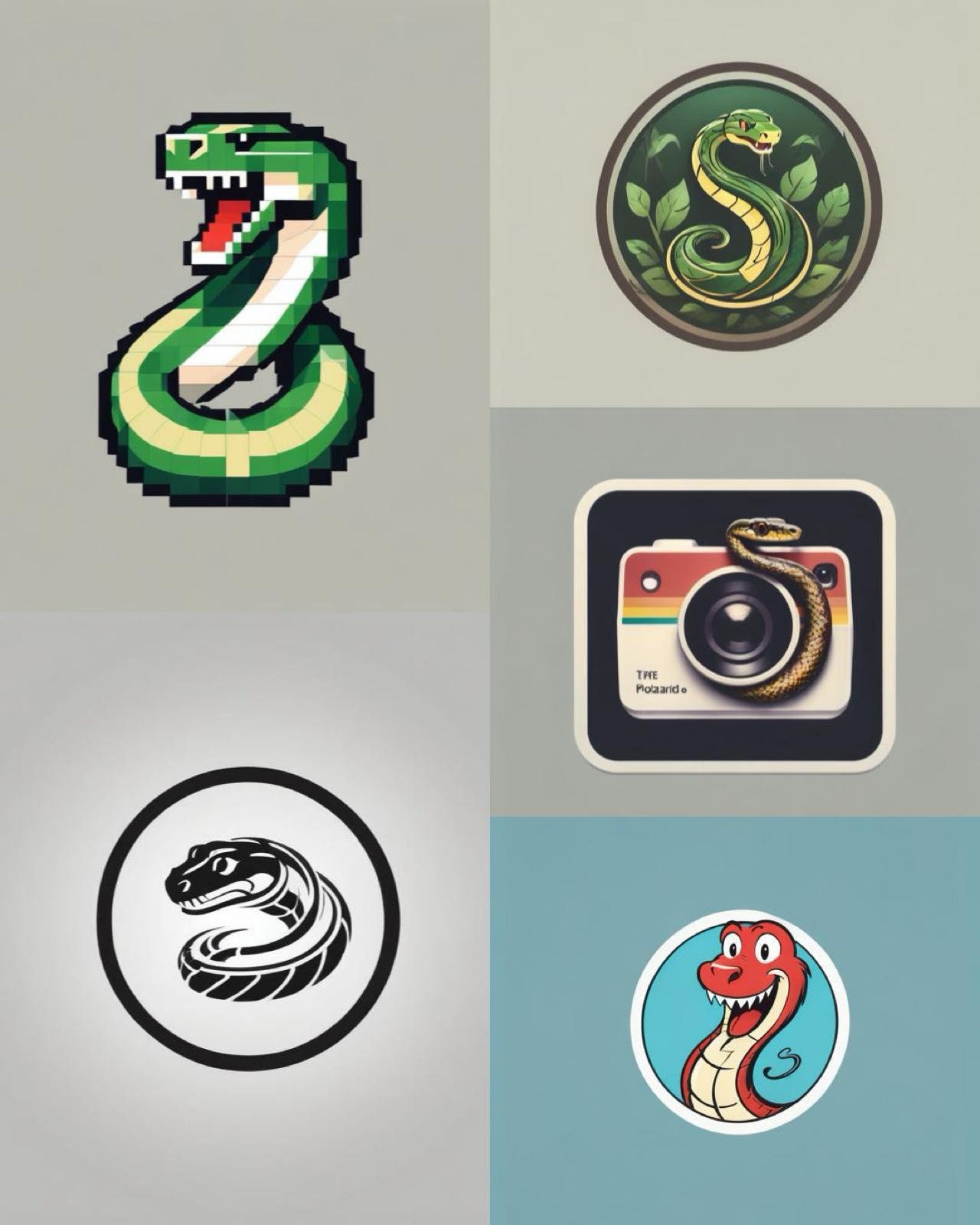 Snake Logo Pack of Five animal Logos - Etsy