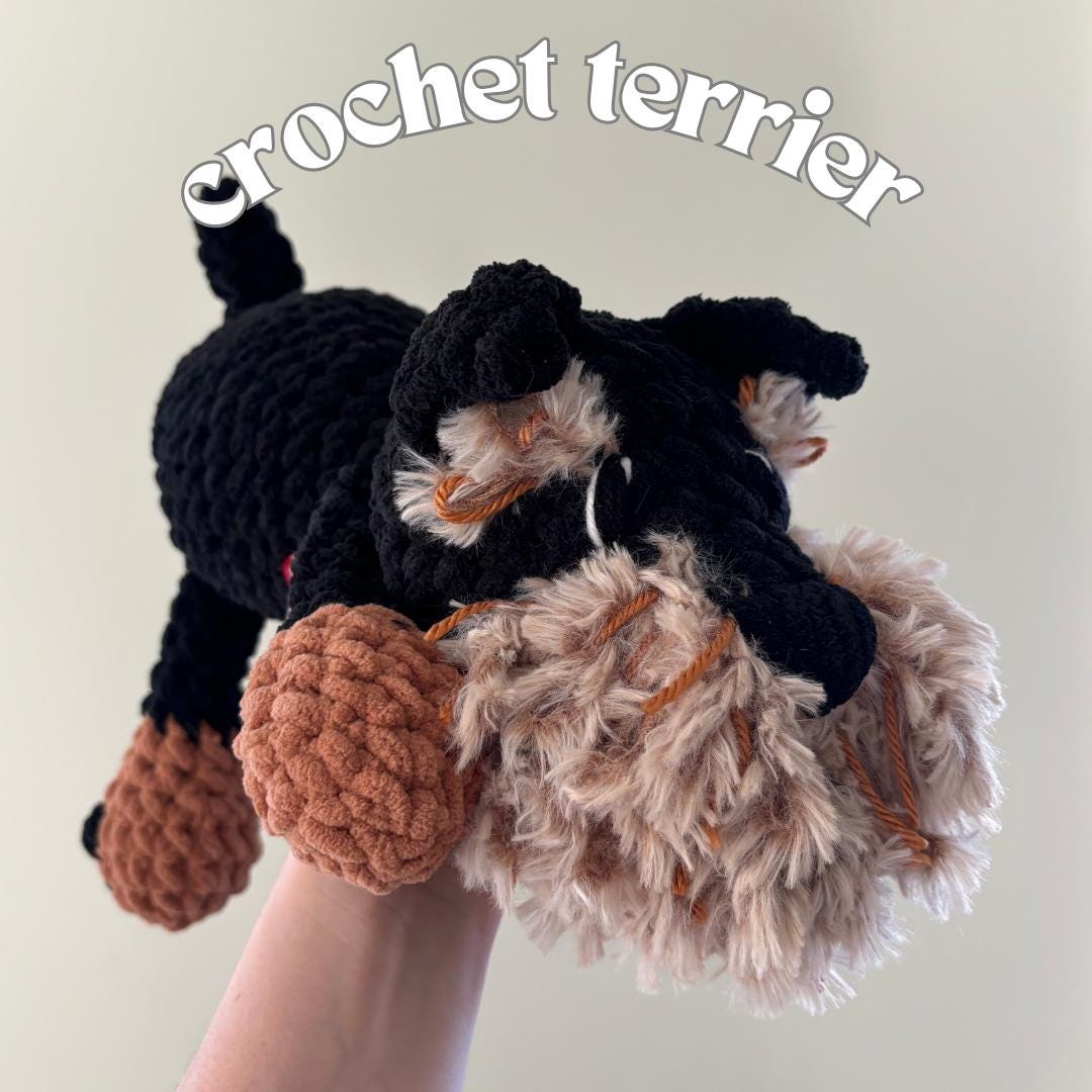 READY TO SHIP - Crochet Terrier Plush - Etsy