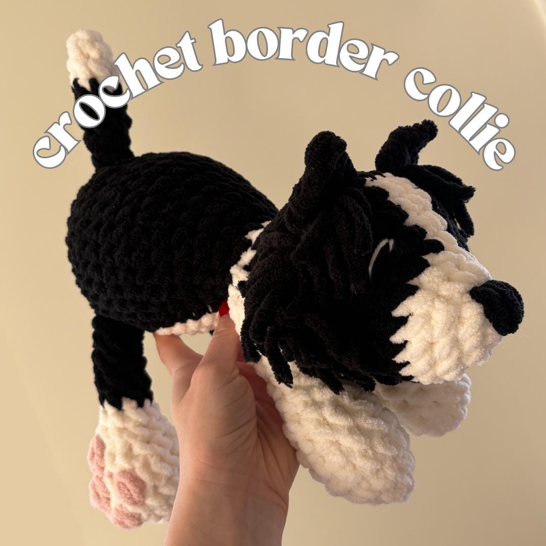 READY TO SHIP - Crochet Border Collie Plush - Etsy