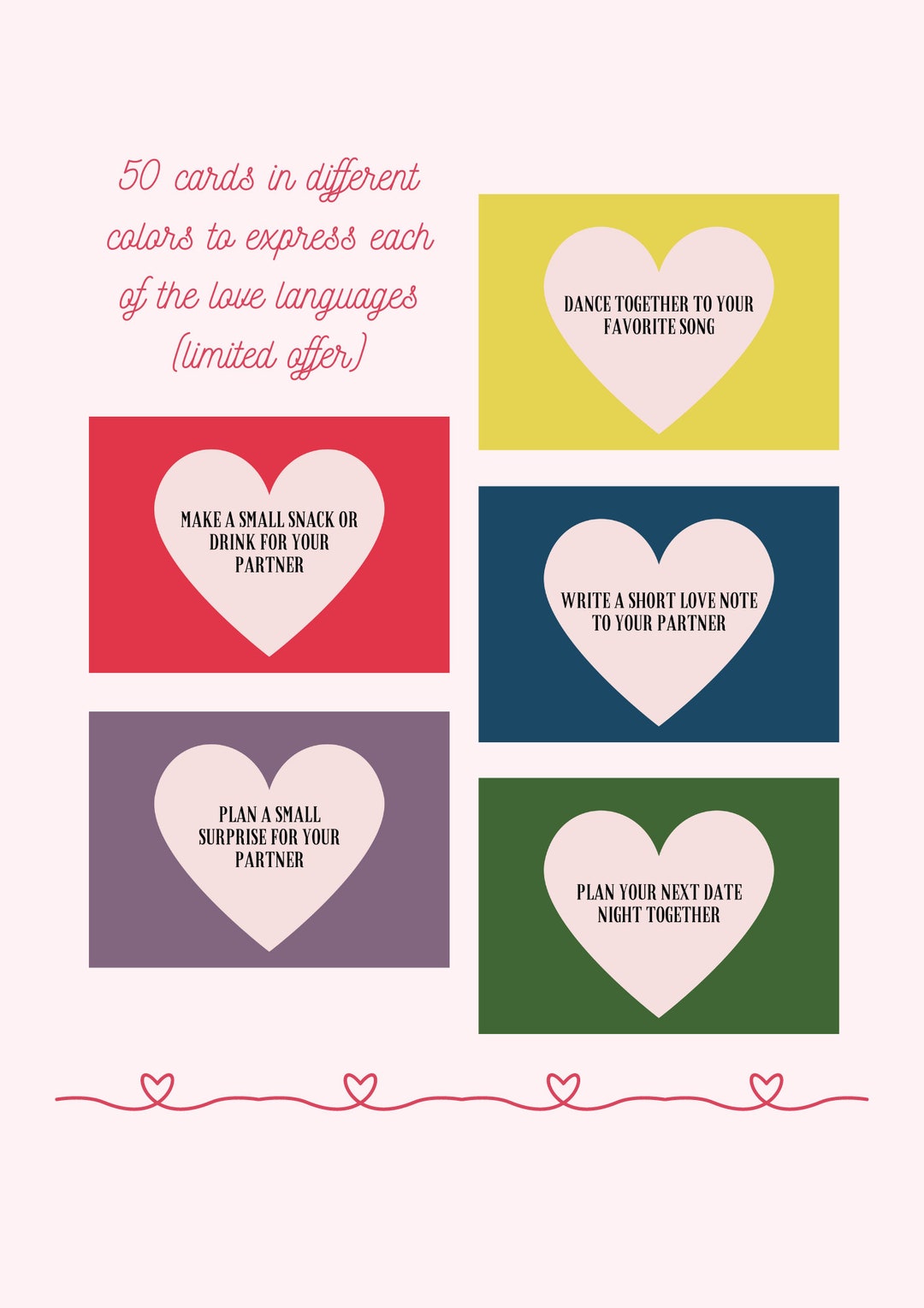 5 Love Languages Guide 50 Cards to Express Each Love gift, LIMITED ...