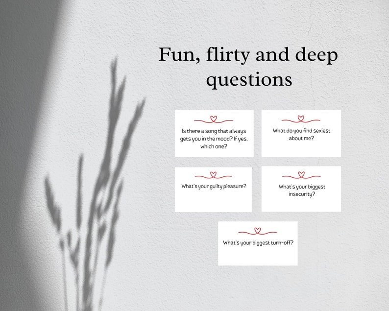 Printable Cards for Couples, Love, Friendship, Intimacy, Deep ...