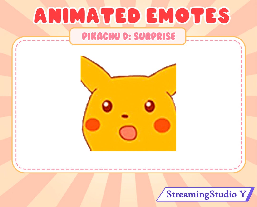 Pikachu Animated Emote Surprise D: / Twitch / Discord / Kick / Emote ...