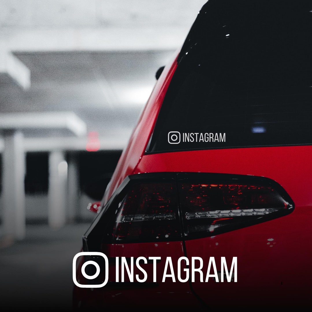 Instagram Decal Vinyl 2x - Customizable Name Stickers for Your Car ...