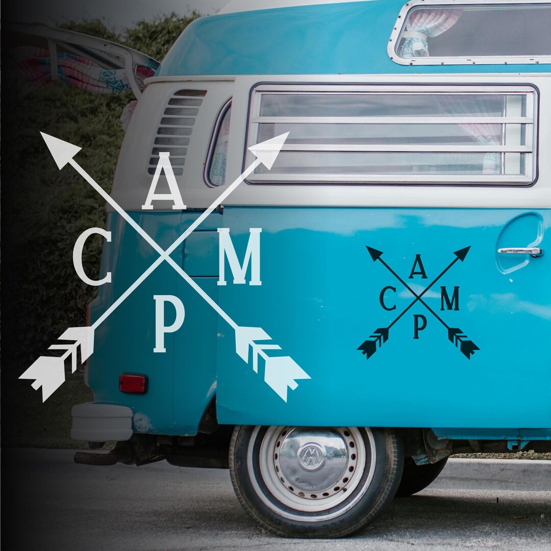 Camper Van Decal Vinyl Sticker "camp" - Fun Outdoor Adventure Art for ...