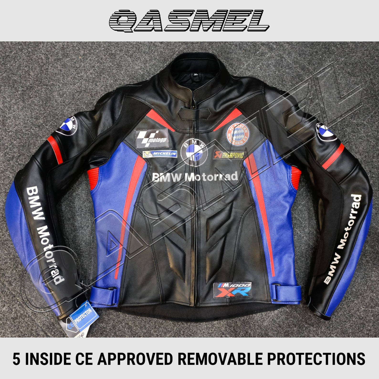 BMW Motorrad M1000XR Motorbike, Motorcycle, Black, Red, Blue Cowhide ...