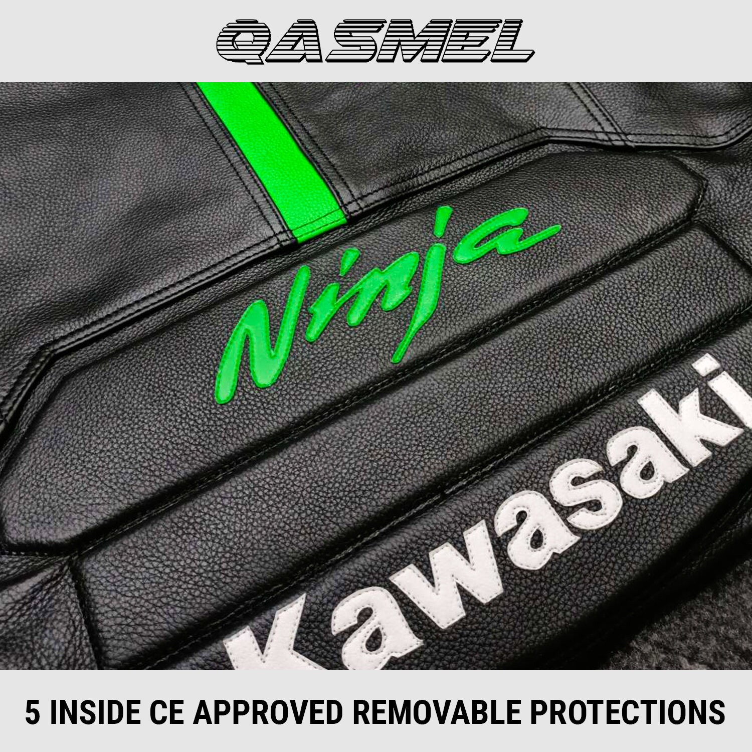 Kawasaki Ninja Monster Motorbike, Motorcycle, Fluorescent Green Cowhide ...