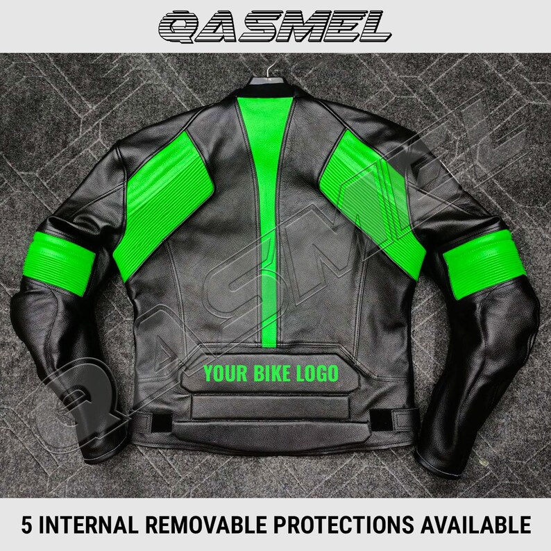 Kawasaki Ninja Monster Motorbike, Motorcycle, Fluorescent Green Cowhide ...
