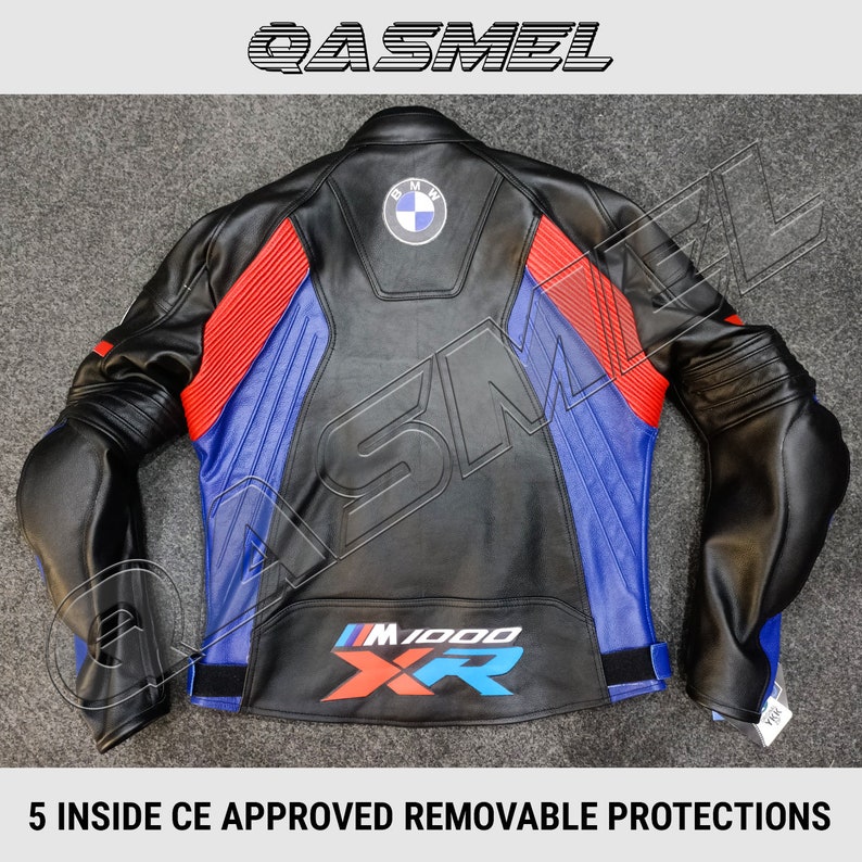 BMW Motorrad M1000XR Motorbike, Motorcycle, Black, Red, Blue Cowhide ...