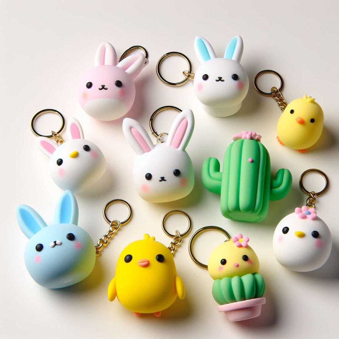 Kawaii Clay Keychains - Etsy
