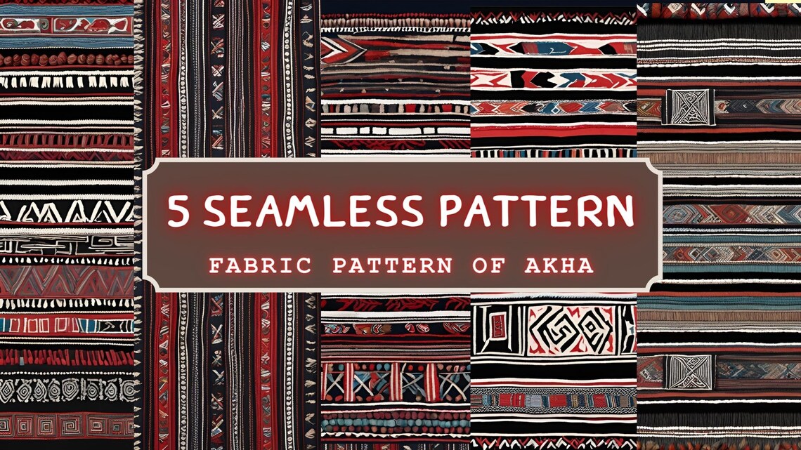 5 Seamless Fabric Patterns of the Akha Tribe - Etsy