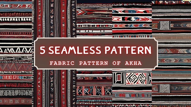 5 Seamless Fabric Patterns of the Akha Tribe - Etsy