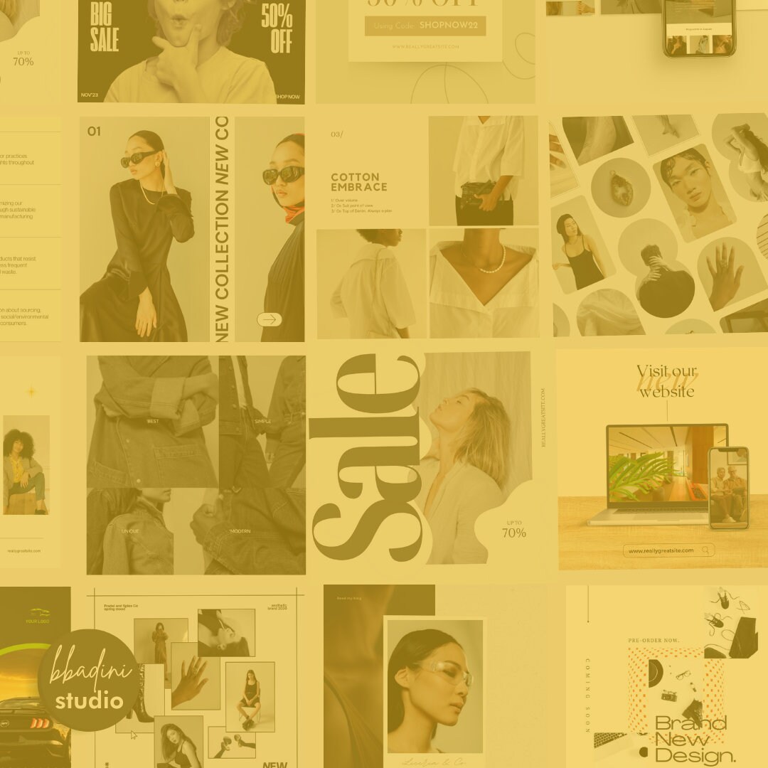 30 Clothing Brand Social Media Posts, Editable Canva Templates, Social ...