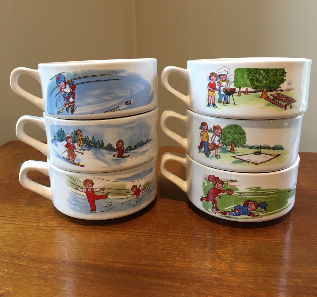Campbells Vintage Kid's Soup Bowls From the 1980s - Etsy