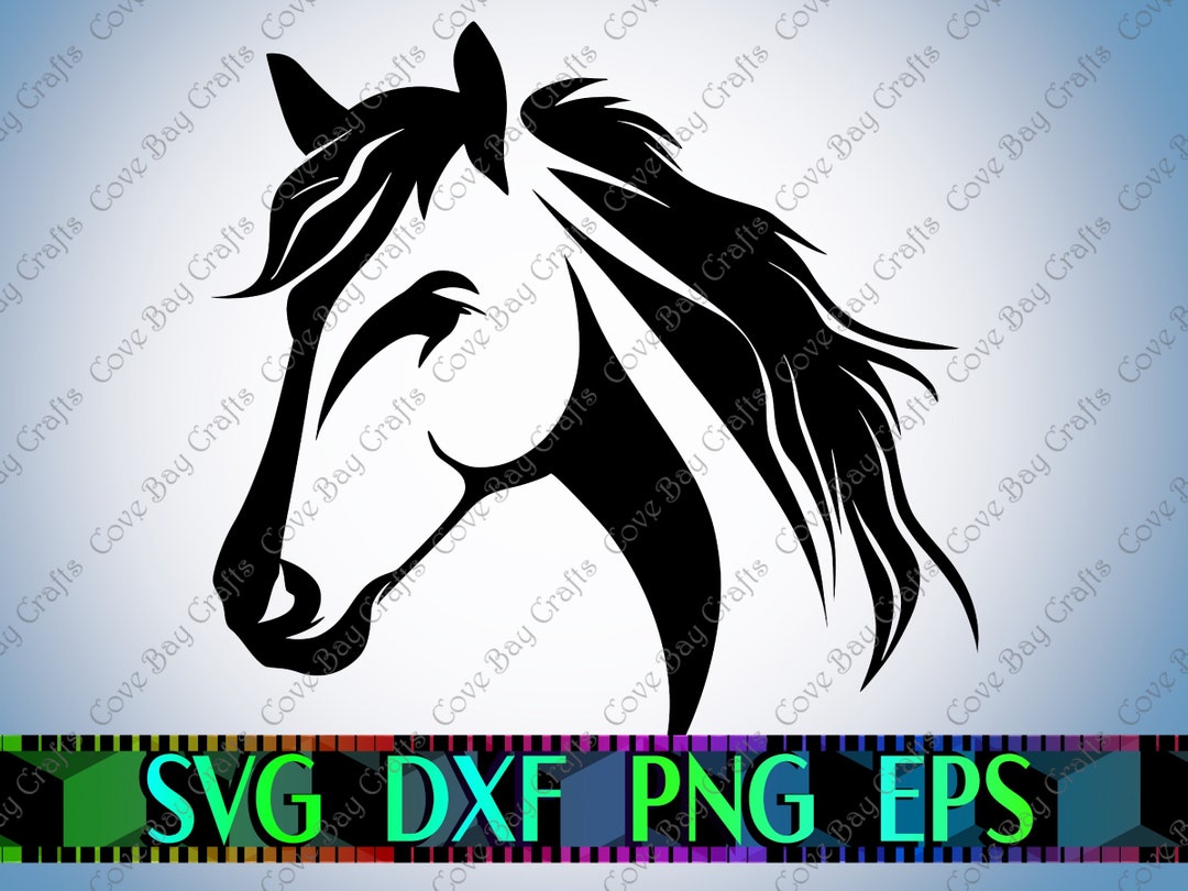 Pferd SVG DXF EPS Png Download, druckbarer, bearbeitbarer Vektor ...