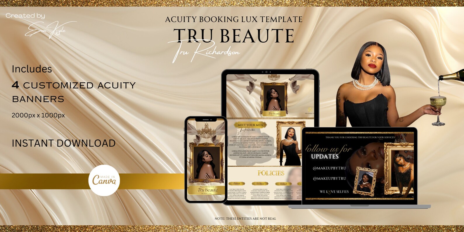 Acuity Gold Lux Banner Scheduling Templates Beauty Artists ...
