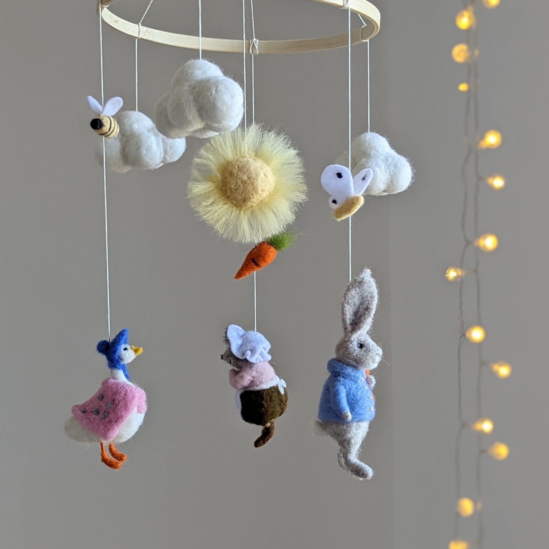 Mobile Crib Bunny, Peter Rabbit Mobile, Beatrix Potter, Peter Rabbit ...