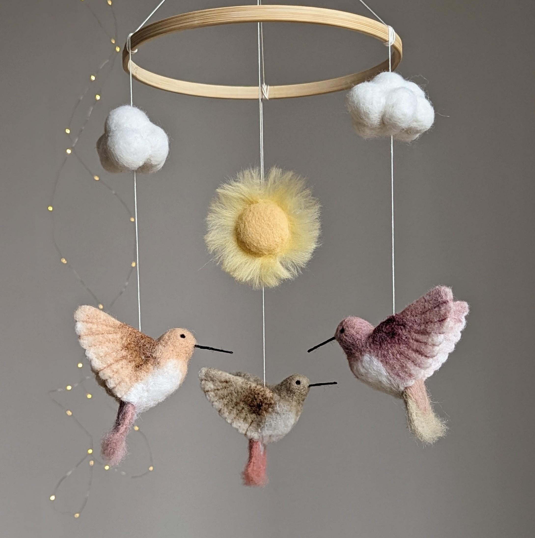 Hummingbirds Mobile, Bird Baby Mobile, Rainbow Baby Mobile, Sun Baby ...