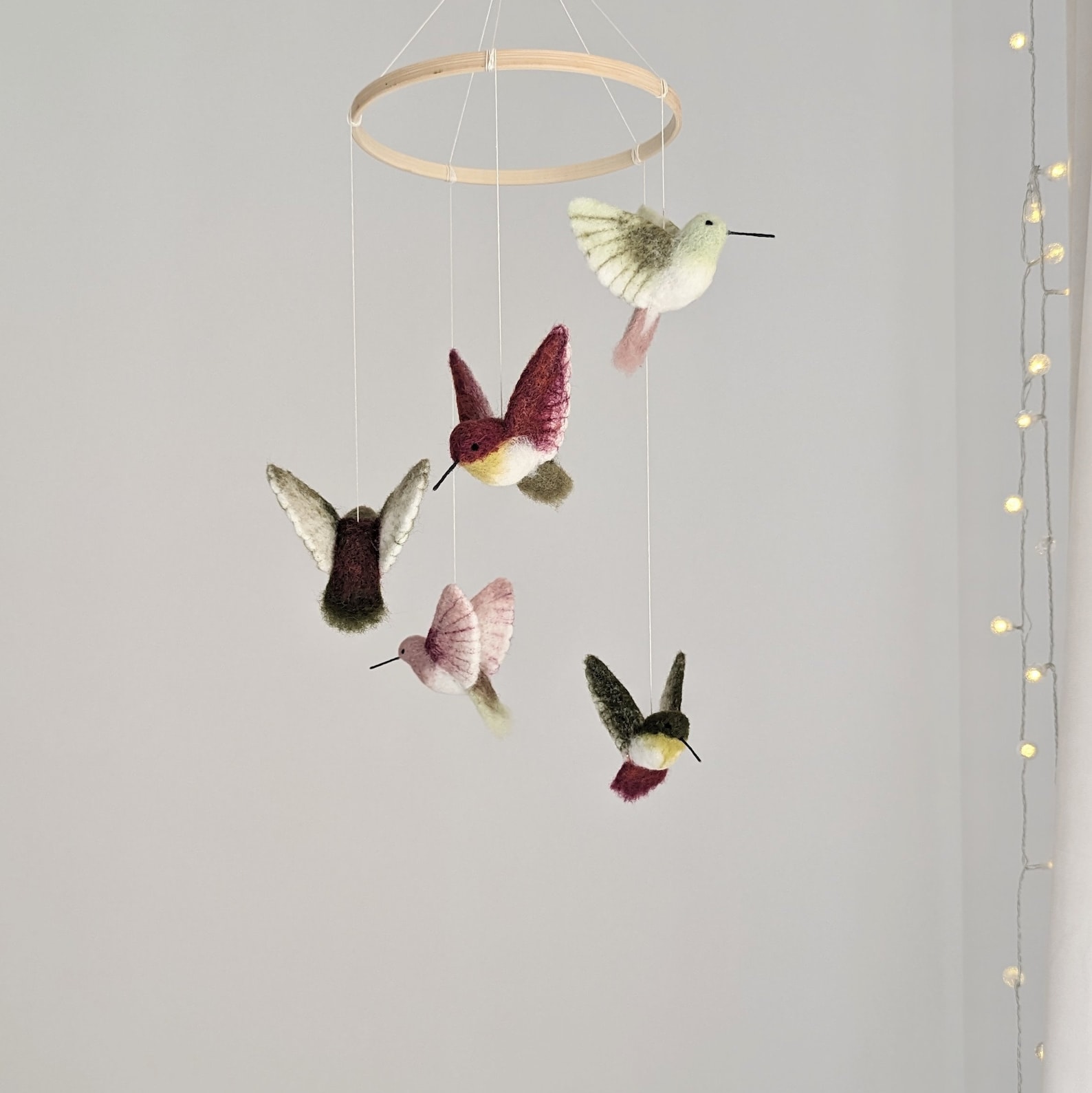 Hummingbirds Baby Mobile Girl Flying Bird Baby Mobile for Nursery Bird ...