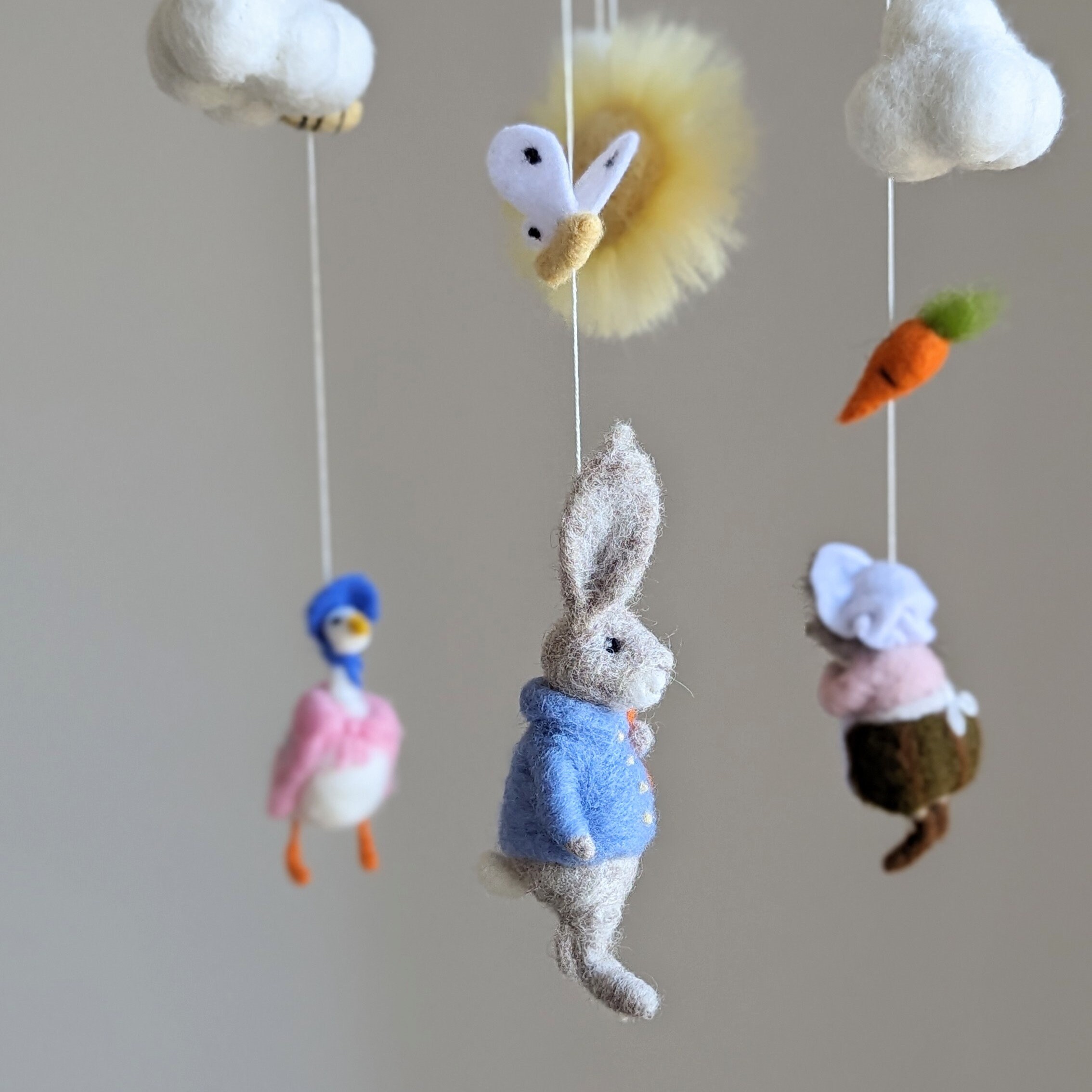 Mobile Crib Bunny, Peter Rabbit Mobile, Beatrix Potter, Peter Rabbit ...