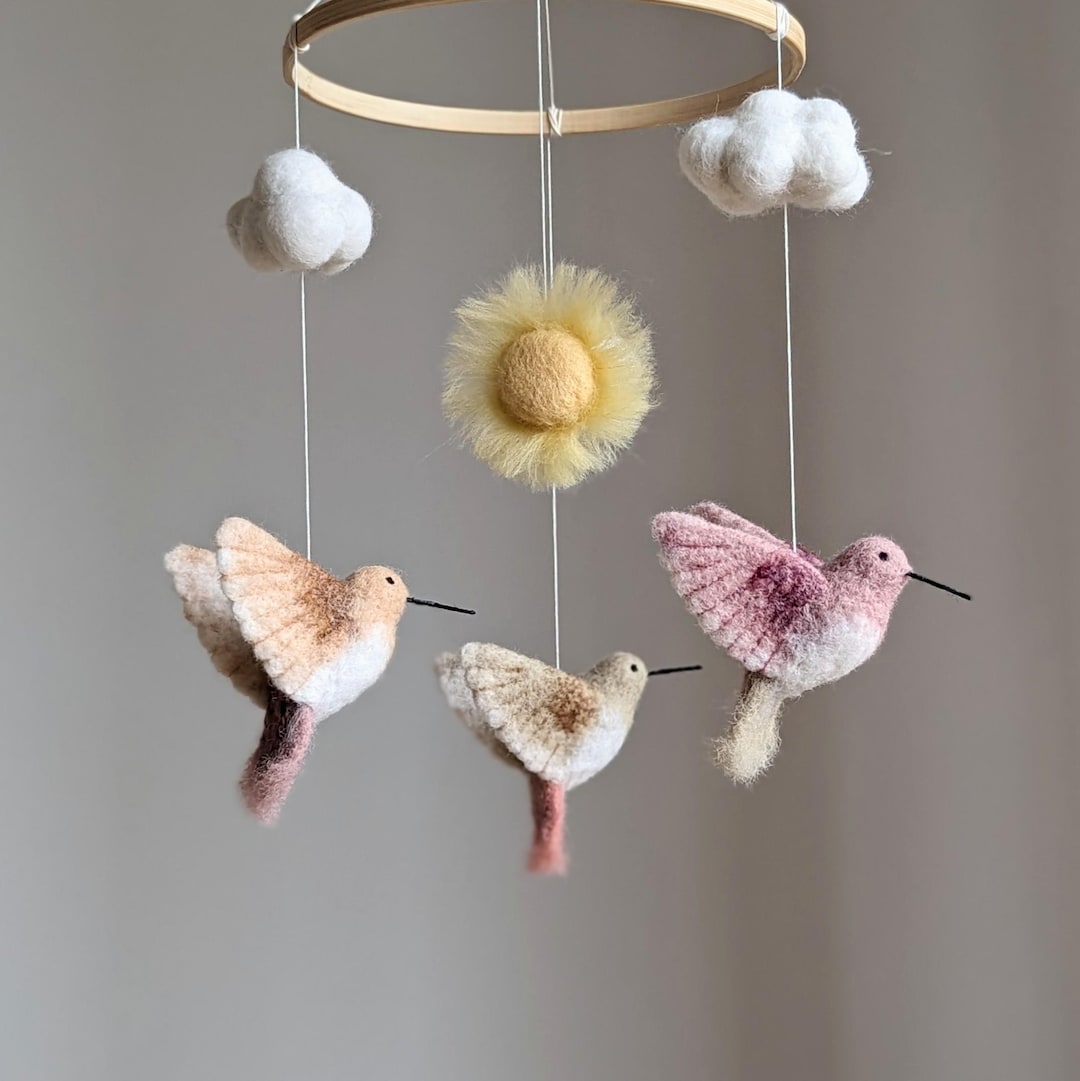 Hummingbirds Mobile, Bird Baby Mobile, Rainbow Baby Mobile, Sun Baby ...