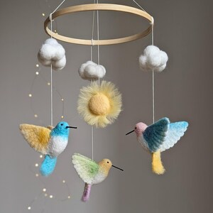 Rainbow Baby Mobile, Sun Baby Mobile, Hummingbirds Mobile, Bird Baby ...