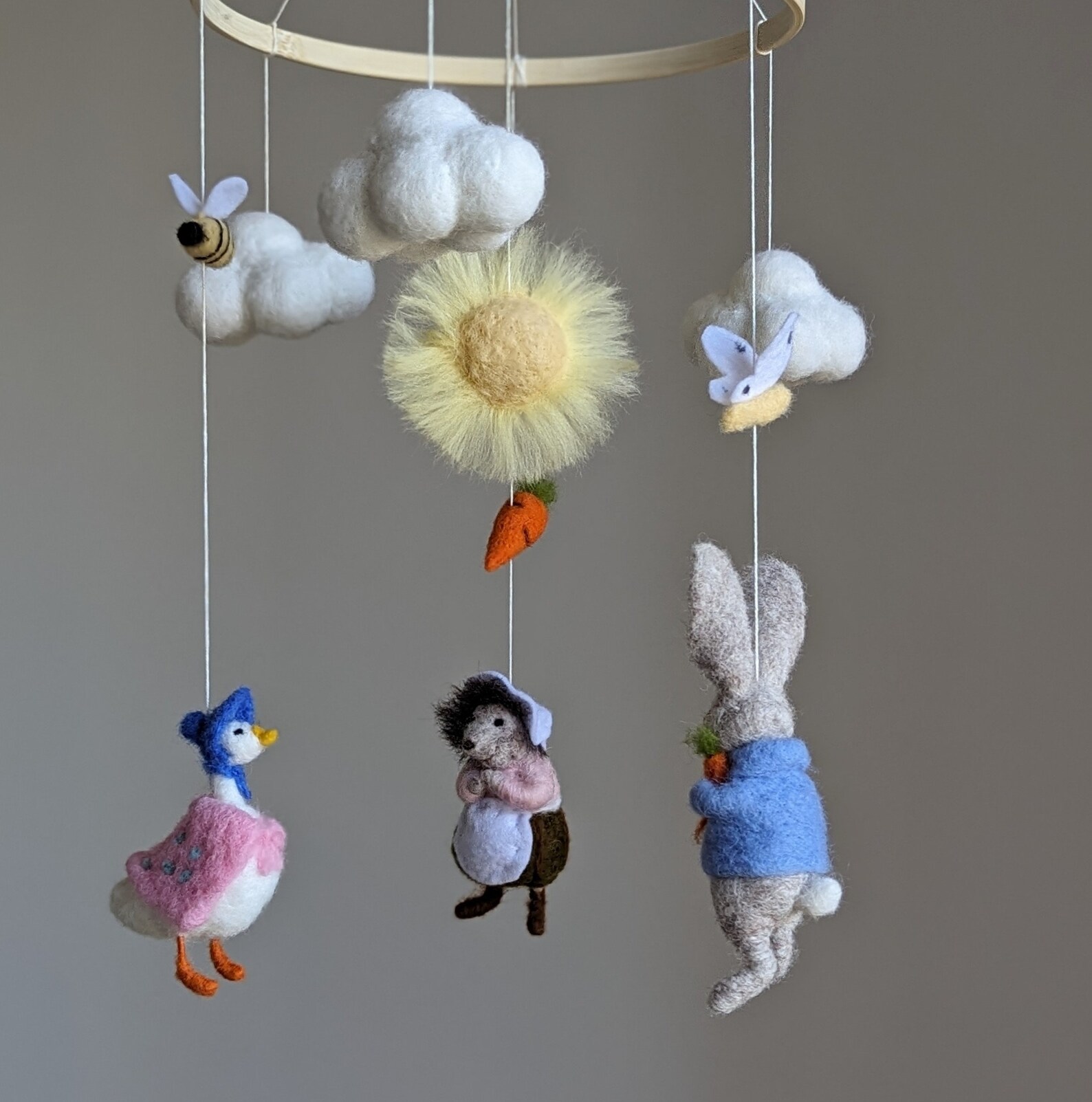 Mobile Crib Bunny, Peter Rabbit Mobile, Beatrix Potter, Peter Rabbit ...