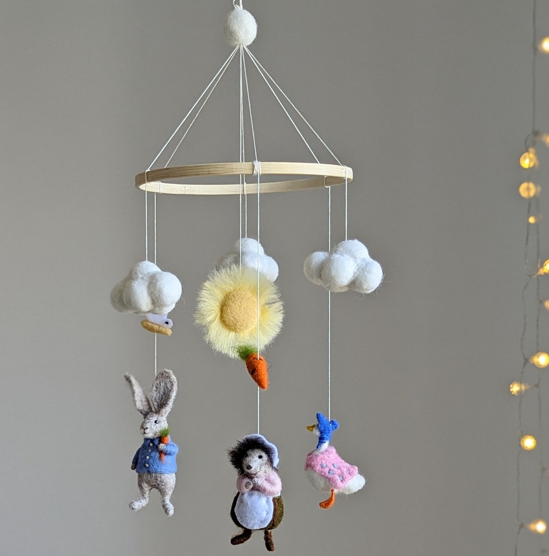 Mobile Crib Bunny, Peter Rabbit Mobile, Beatrix Potter, Peter Rabbit ...