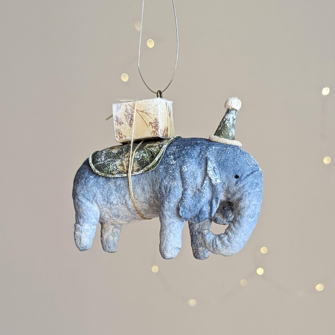 Spun Cotton Elephant, Spun Cotton Toy, Elephants Ornaments ...