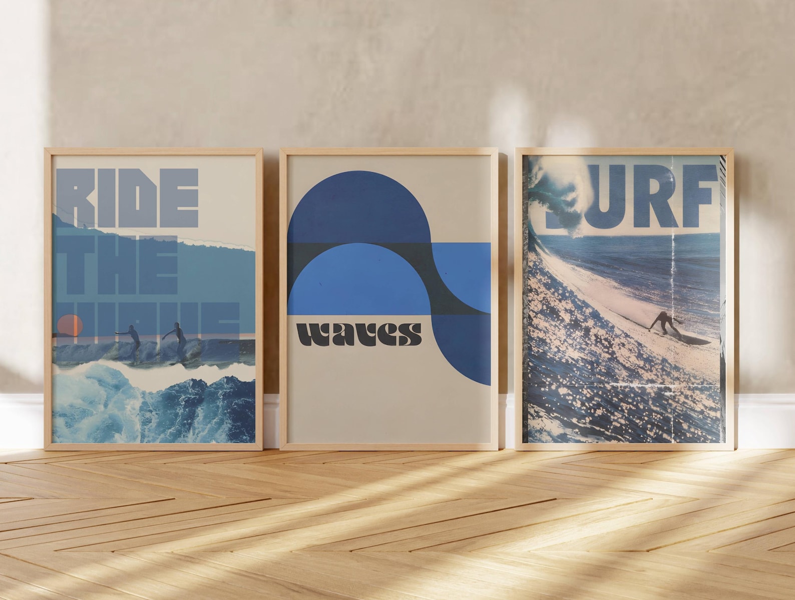 3 Vintage Surfer Magazine Poster, Surfs up Print, Beachy Room Decor ...