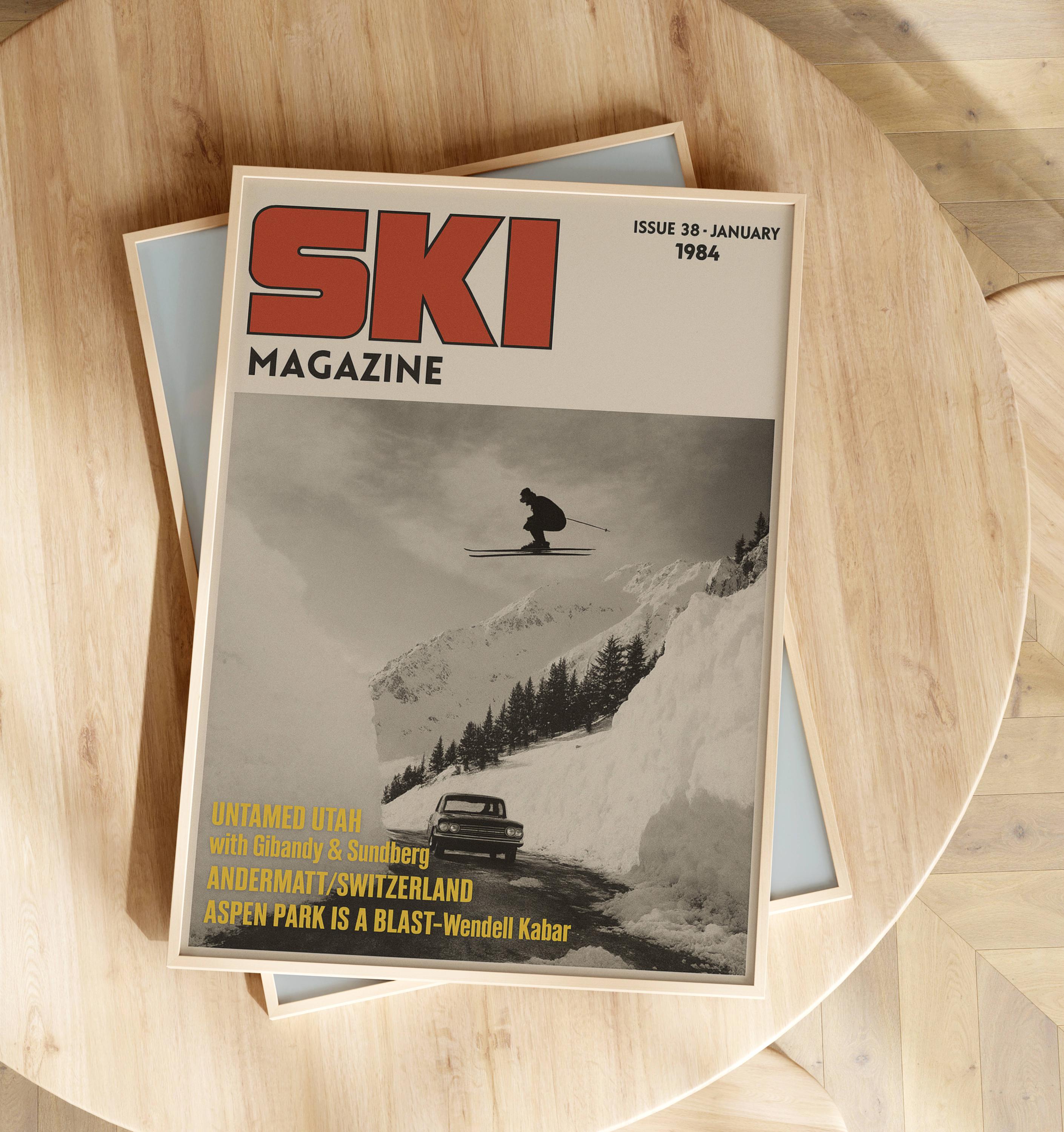 2 Retro Apres SKI Magazine Posters, Vintage Magazine Cover Print ...