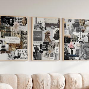 3 Fashion New York Collage Poster, Leopard Cheetah Print, Panther Print ...