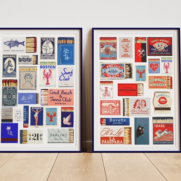 Blue Matches Wall Art - Etsy