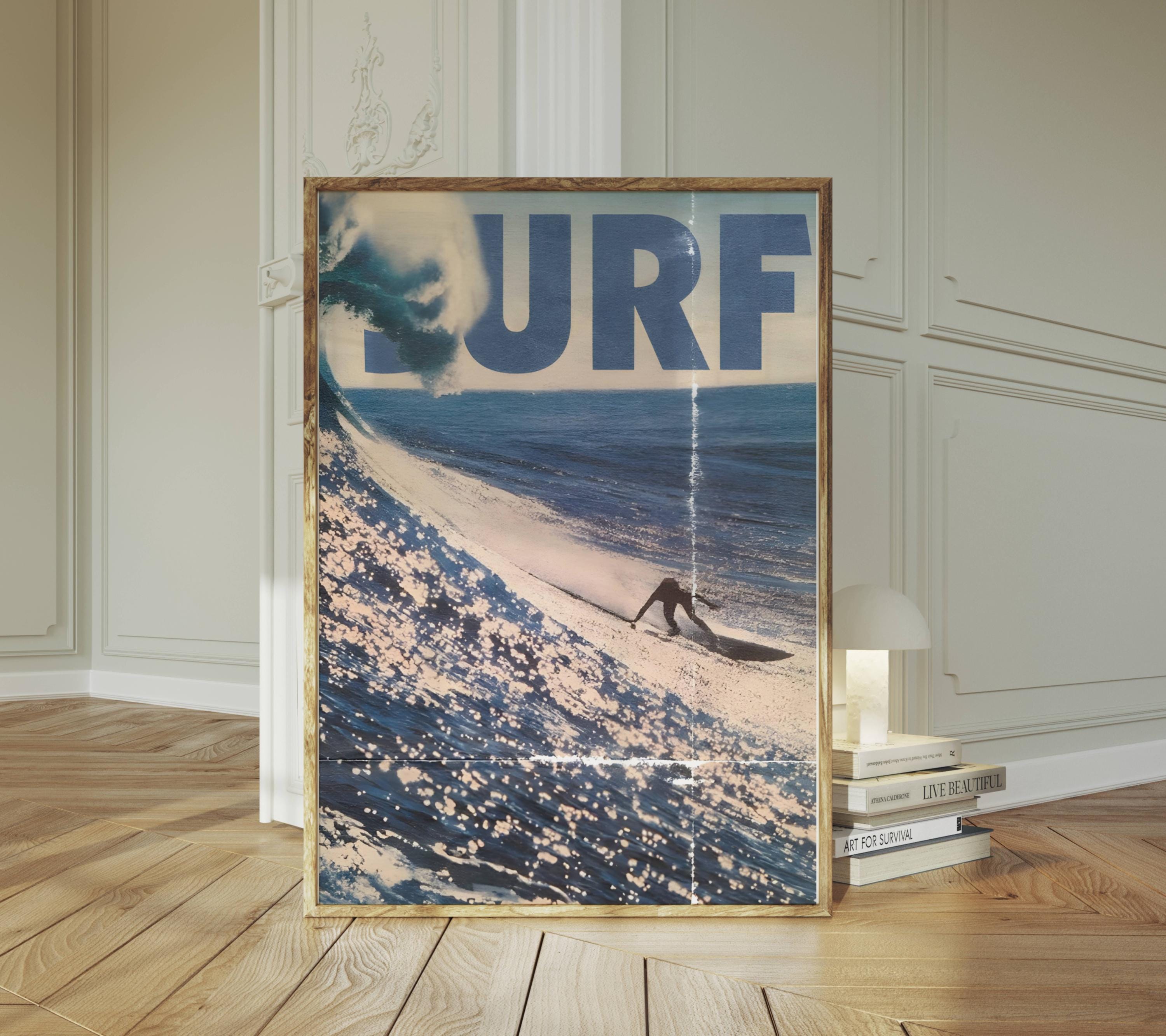 3 Vintage Surfer Magazine Poster, Surfs up Print, Beachy Room Decor ...