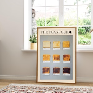 Toast Guide Digital Poster for the Kitchen, Food Wall Art, Kitchen ...