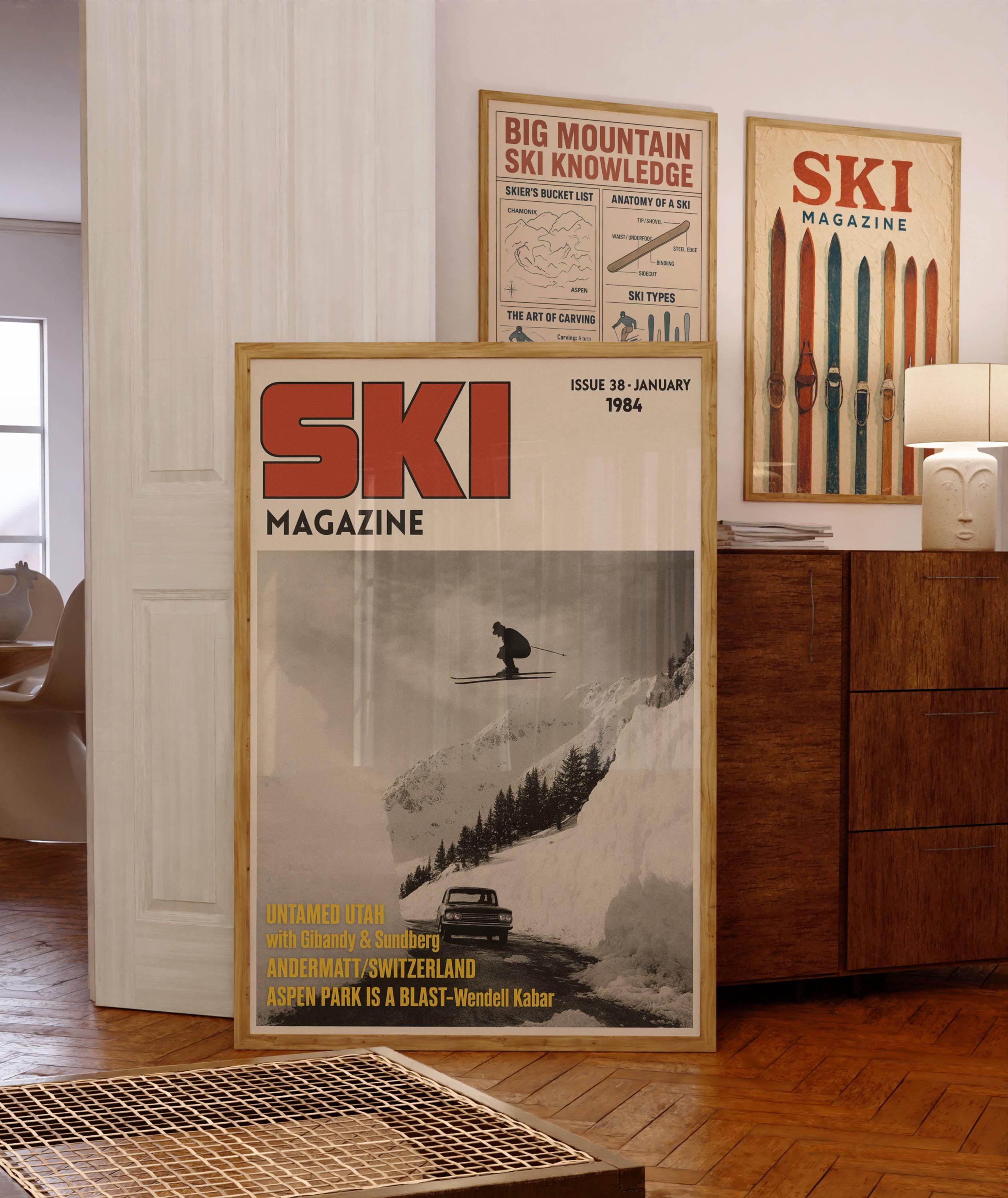 2 Retro Apres SKI Magazine Posters, Vintage Magazine Cover Print ...