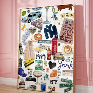 New York Poster, New York Collage Print, Moodboard, Visual Board ...