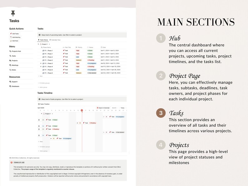 Notion Template Project Management, Notion Small Business Project ...
