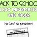 Editable Class Information One Pager - Etsy