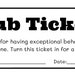 Sub Tickets | Printable Classroom Management Incentives | Instant ...