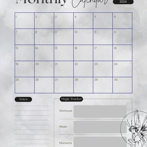 Digital Monthly Fae-themed Calendar Planner - Etsy