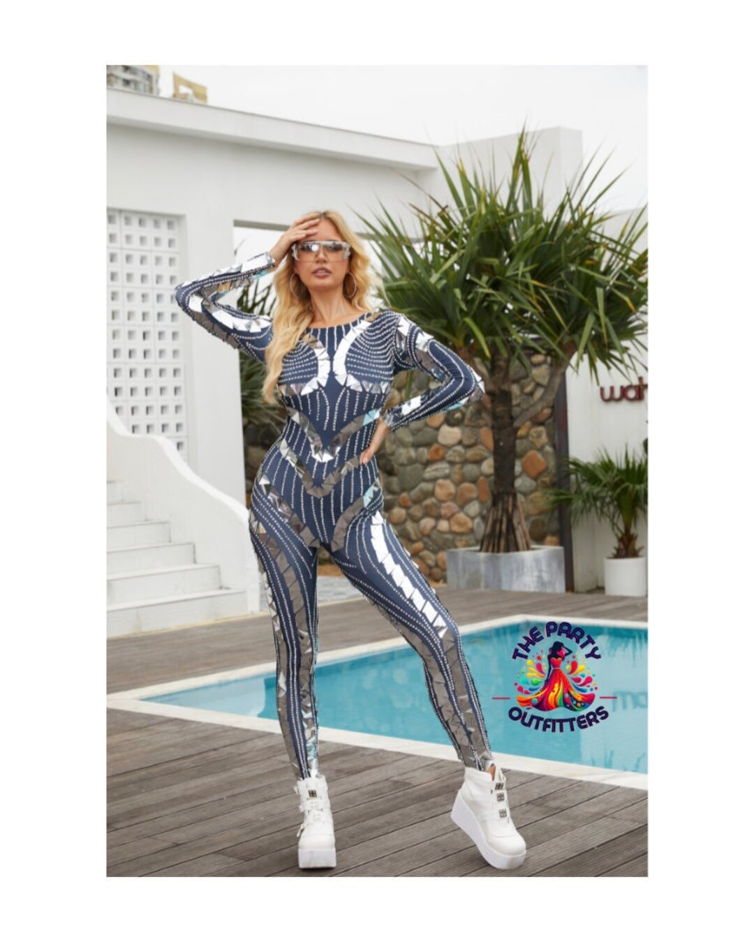 Handmade Black Sequin Jumpsuit for Women Sparkly Party Outfit Sequin ...