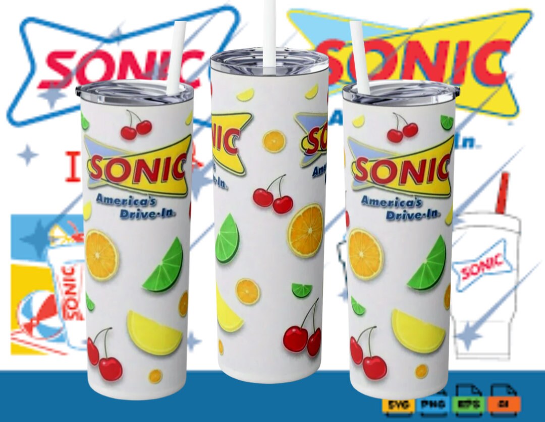 Sonic Skinny Tumbler With Straw, 20oz - Etsy