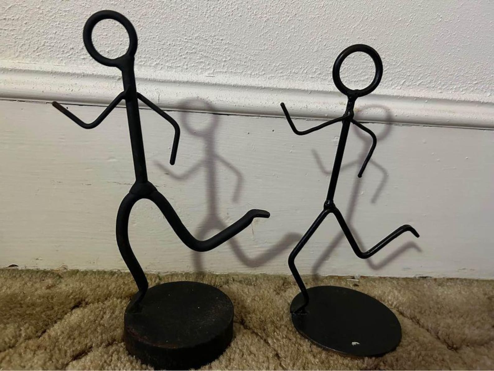 Vintage Running Stick Figure Iron Display Holders - Etsy