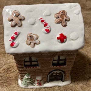 Vintage Gingerbread House Cookie Jar - Etsy