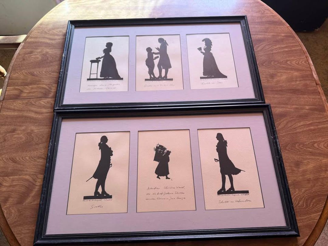 Antique German Silhouette Cut Portraits Historical Rare Artworks - Etsy