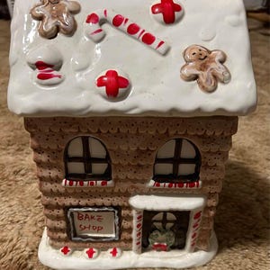 Vintage Gingerbread House Cookie Jar - Etsy