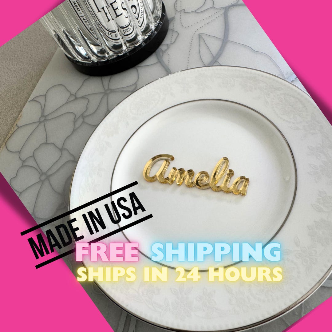 Custom Acrylic Name Place Card Personalized Wedding Table Decor Laser ...