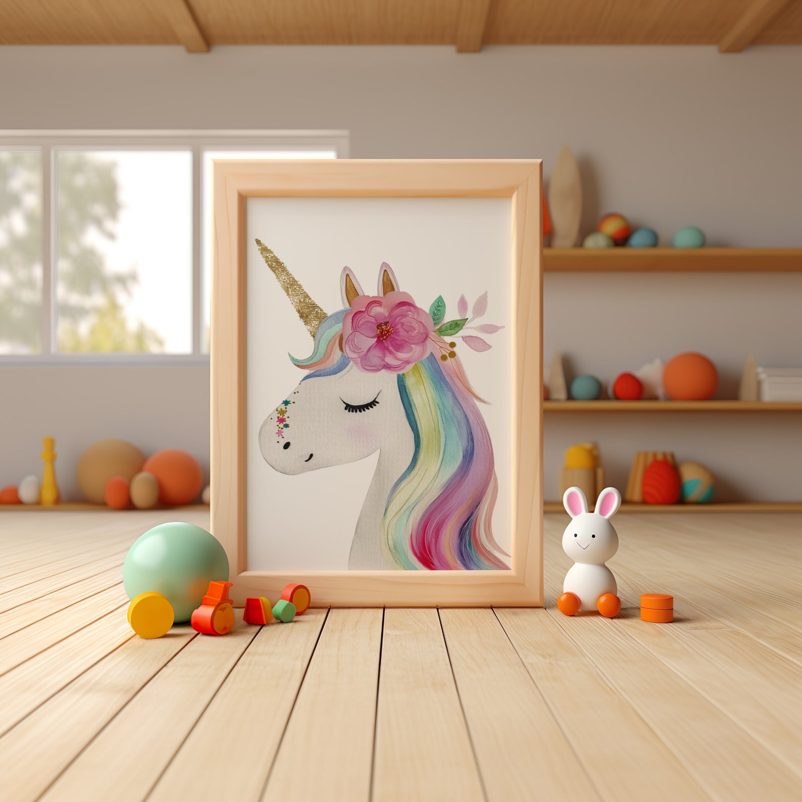 Set of 3 Unicorn Wall Art Prints, Unicorn Nursery Decor, Girl Bedroom ...