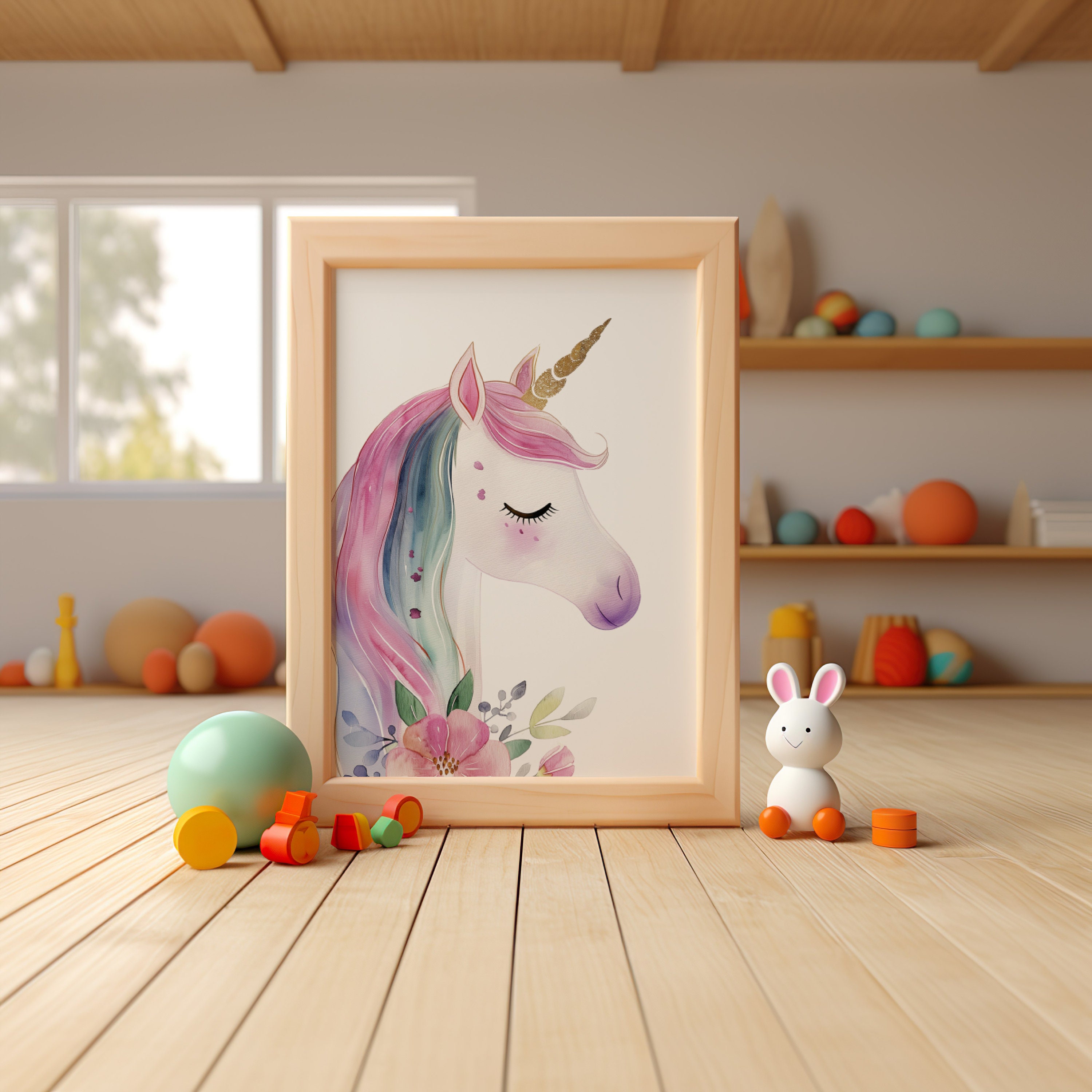 Set of 3 Unicorn Wall Art Prints, Unicorn Nursery Decor, Girl Bedroom ...